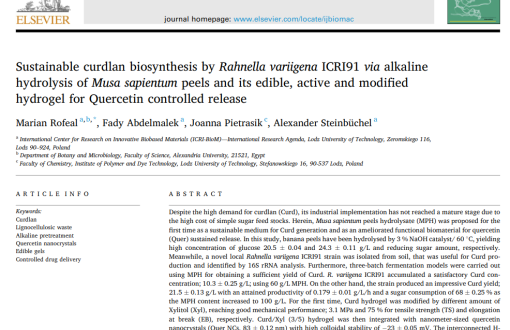 Sustainable curdlan biosynthesis by Rahnella variigena ICRI91 via ...